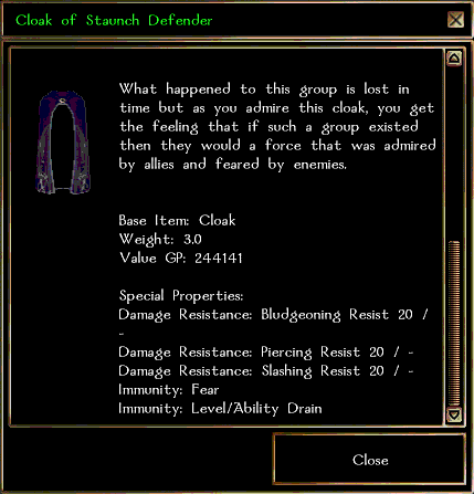 Cloak of Staunch Defender | ALOE Wiki | Fandom