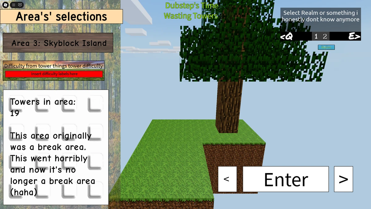 Skyblock Island | Dubstep's Time Wasting Towers Wiki | Fandom
