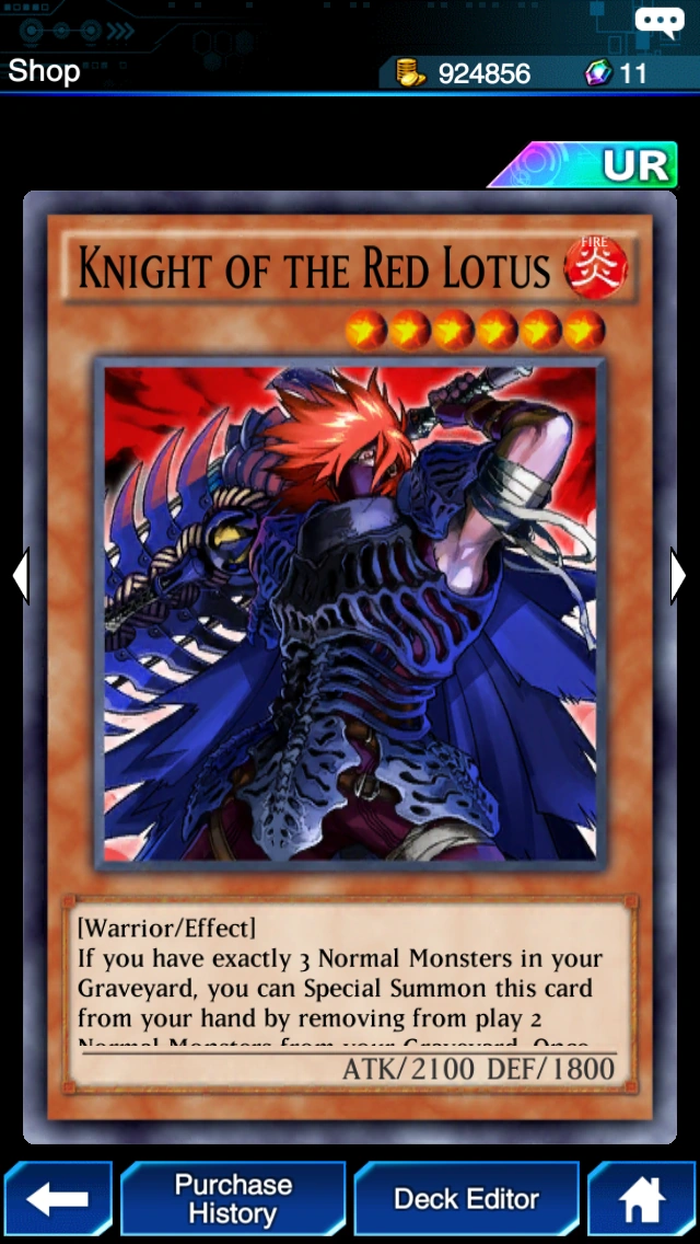 Knight of the red lotus | Wikia Duel links | Fandom