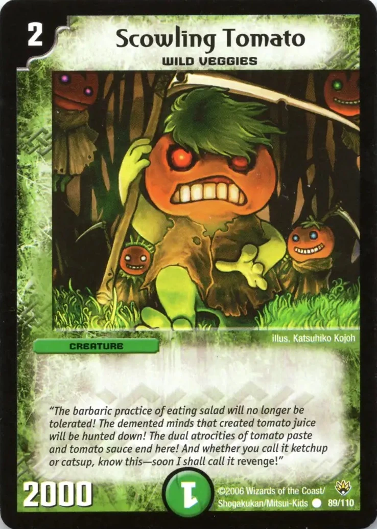 Scowling Tomato | Duel Masters Wiki | Fandom