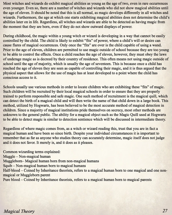 Magical Theory/Page Twenty Seven | Dumbledore's Army Role-Play Wiki ...