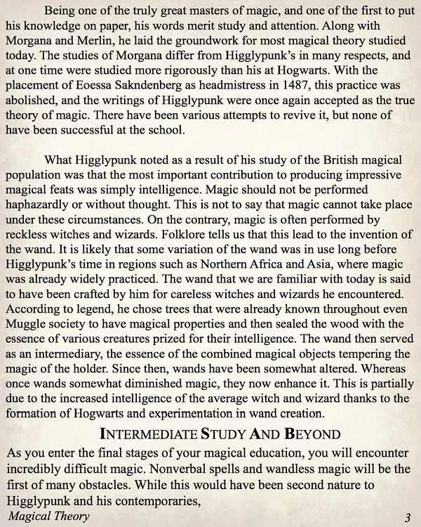 Magical Theory/Page Three | Dumbledore's Army Role-Play Wiki | Fandom