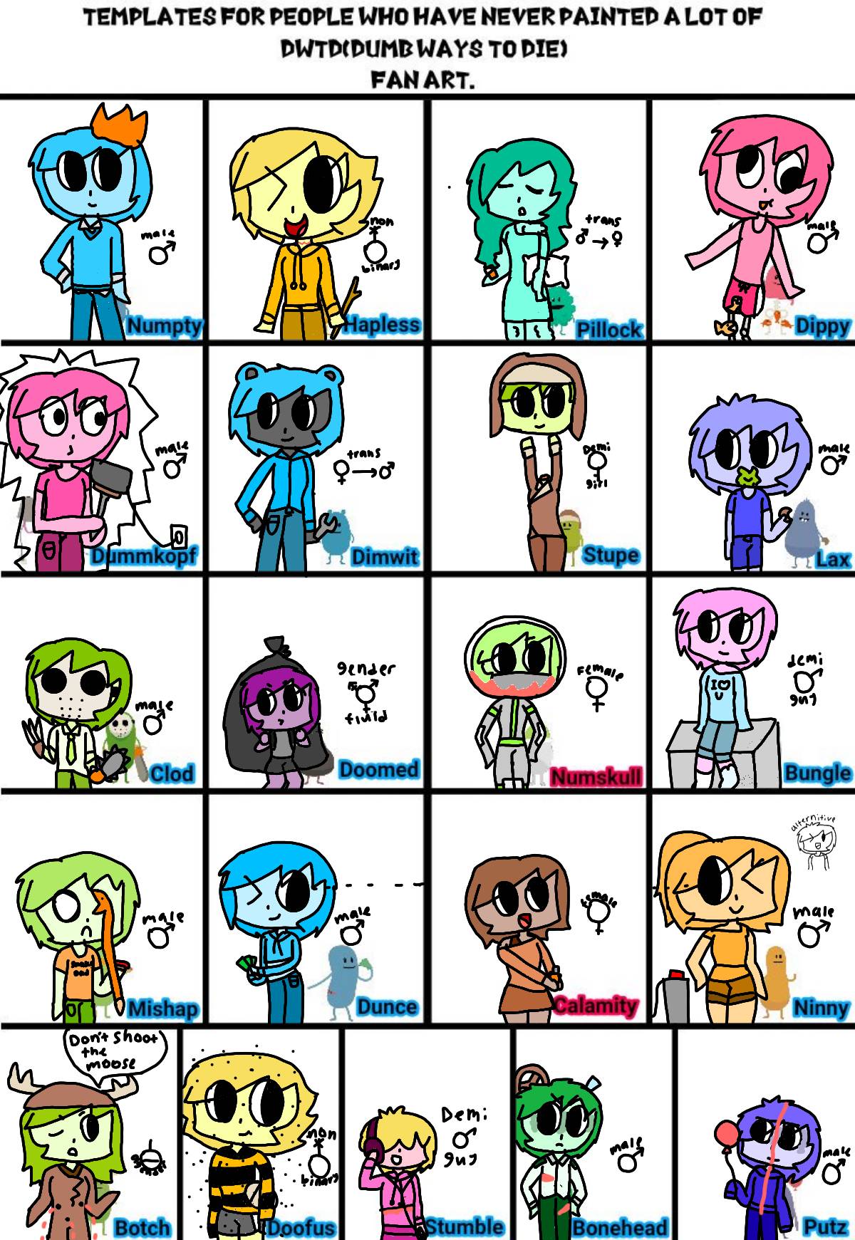 User blog:Cybertomboy2049/Dwtd Characters: my headcannons | Dumb Ways ...