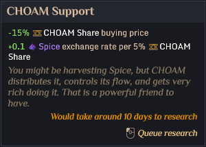 CHOAM support | Dune: Spice Wars Wiki | Fandom