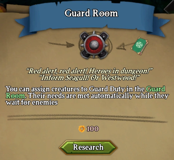Guard Room Research | Dungeon 3 Wiki | Fandom