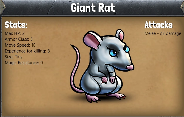 Giant Rat | Dungeon of Slyn Wiki | Fandom