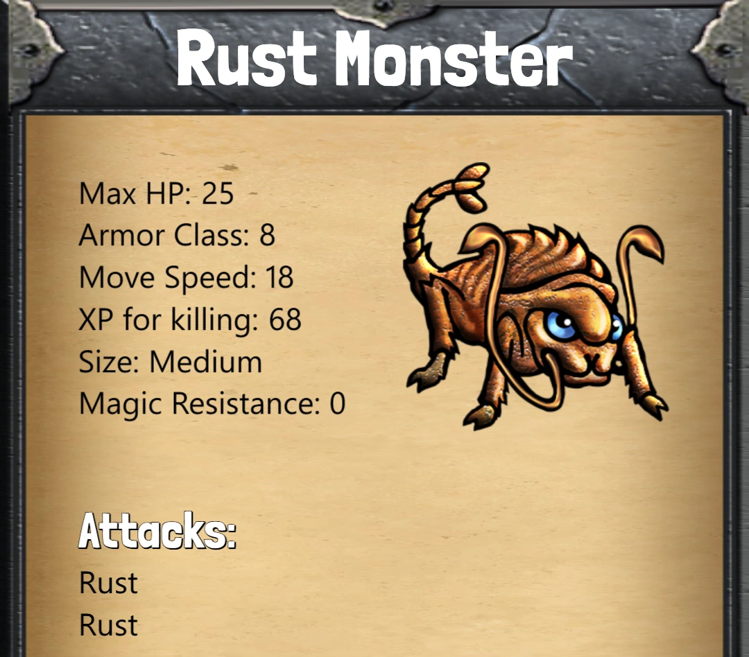 Rust Monster | Dungeon of Slyn Wiki | Fandom