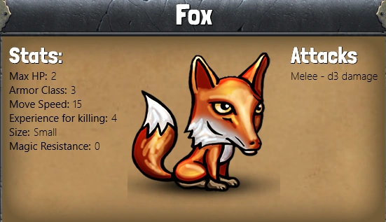 Fox | Dungeon of Slyn Wiki | Fandom