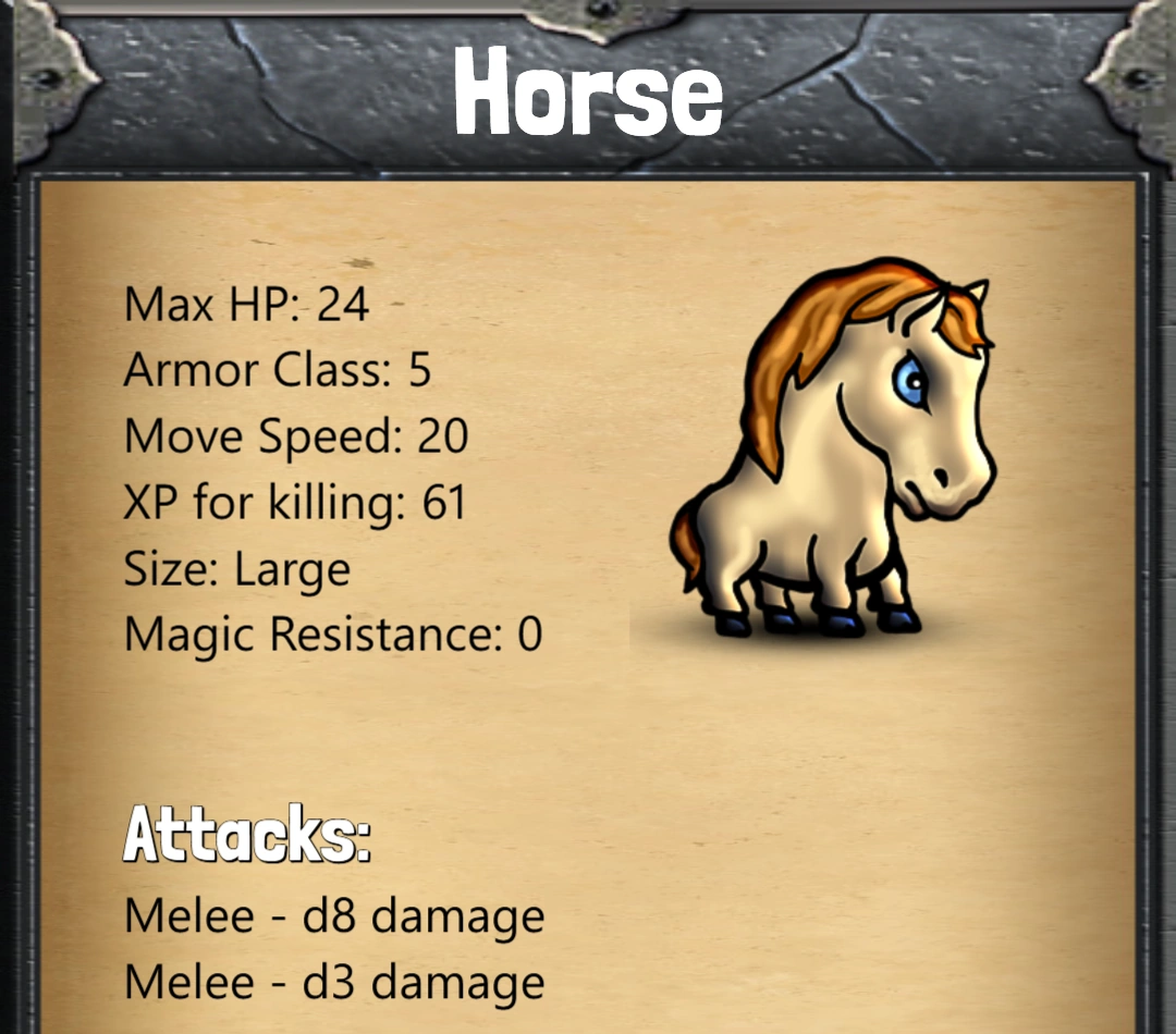 Horse | Dungeon of Slyn Wiki | Fandom