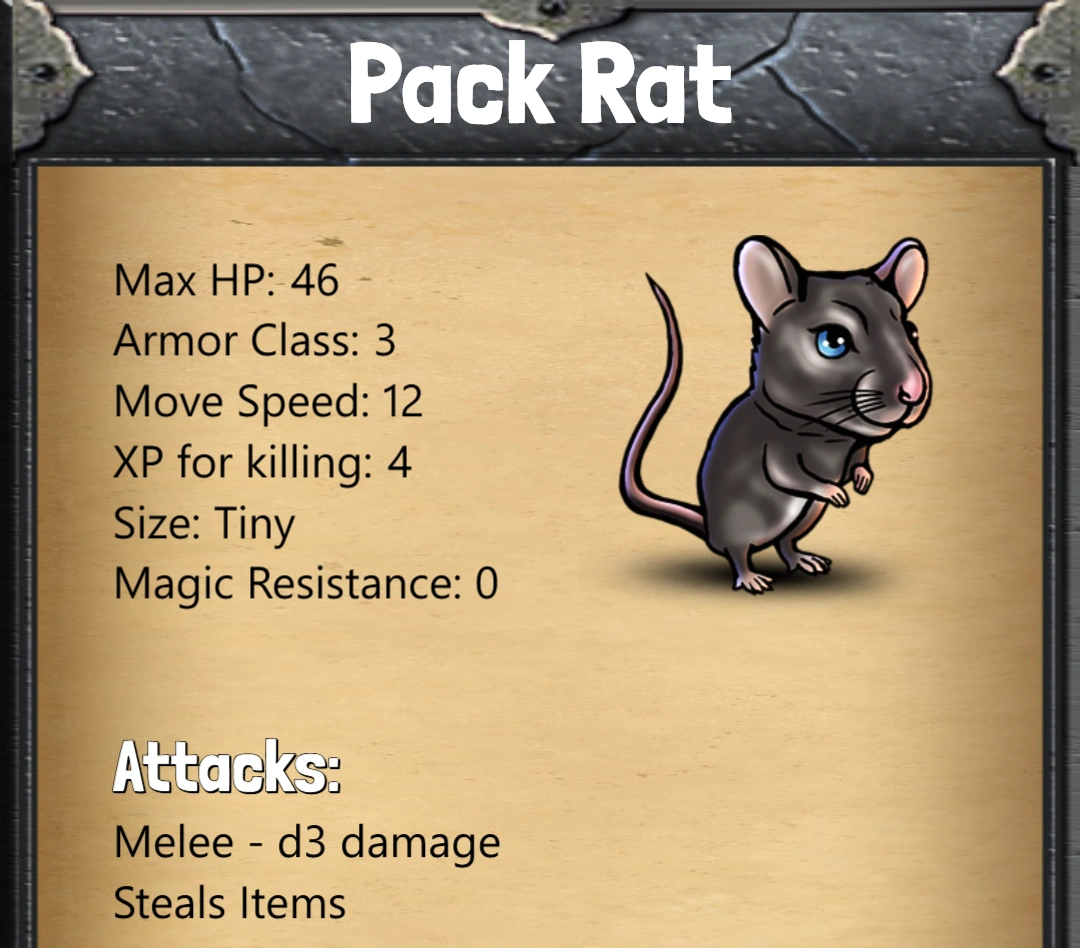 Pack Rat | Dungeon of Slyn Wiki | Fandom