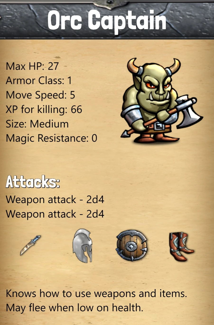 Orc Captain | Dungeon of Slyn Wiki | Fandom