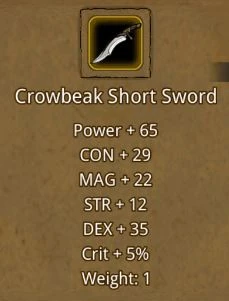 Crowbeak Short Sword | Dungeon Survivor II Wiki | Fandom