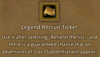 Legend Recruit ticket | Dungeon Survivor II Wiki | Fandom