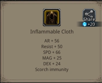 Inflammable Cloth | Dungeon Survivor II Wiki | Fandom
