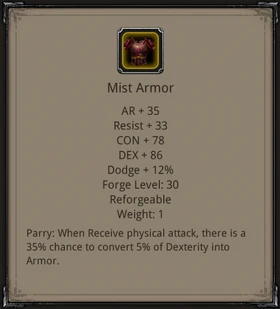 Mist Armor | Dungeon Survivor II Wiki | Fandom
