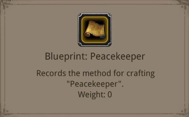 Blueprint: Peacekeeper | Dungeon Survivor II Wiki | Fandom