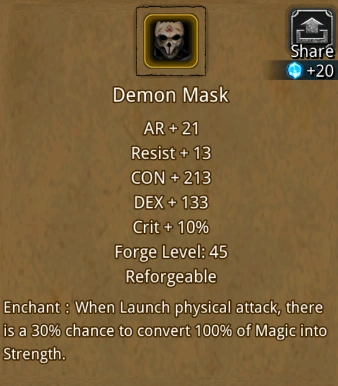 Demon Mask | Dungeon Survivor II Wiki | Fandom