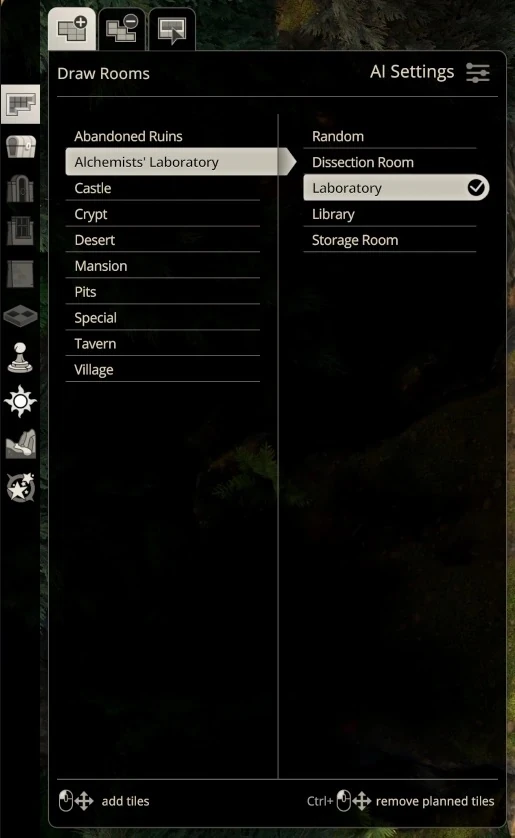 Sidebar – Menu Salles | Wiki DungeonAlchemist FR | Fandom