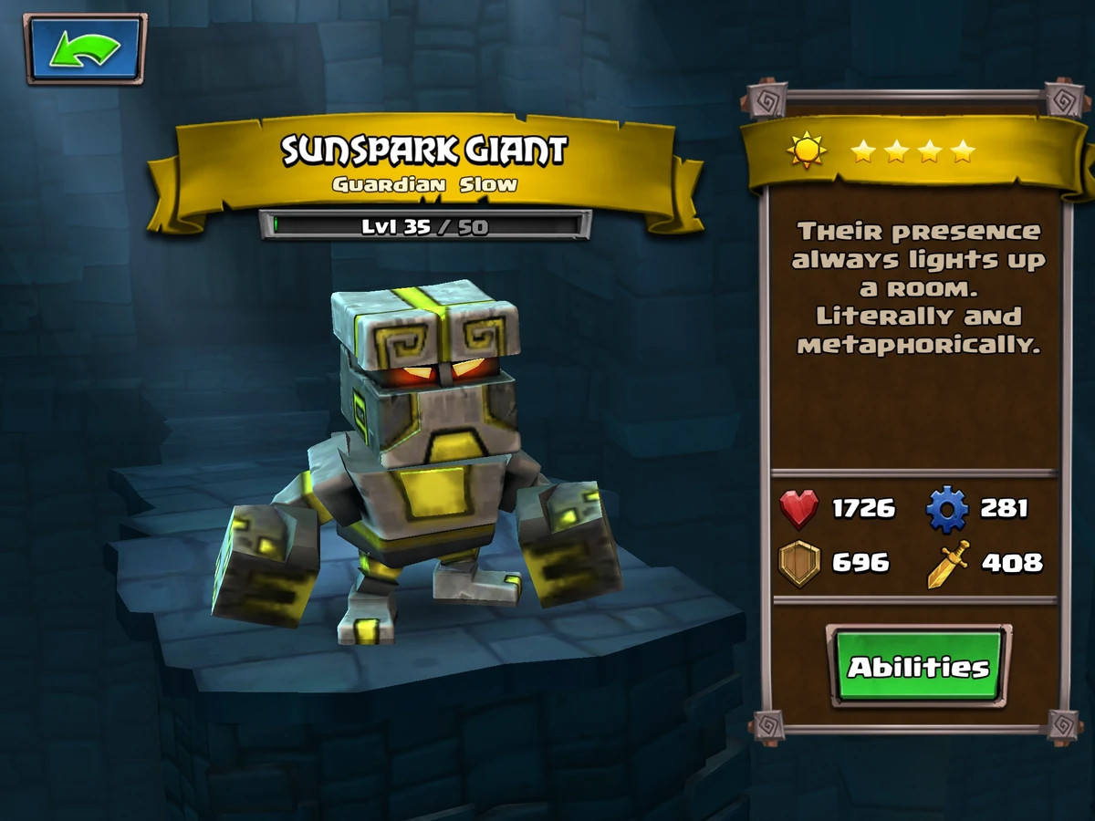 Sunspark Giant | Dungeon Boss Wiki | Fandom