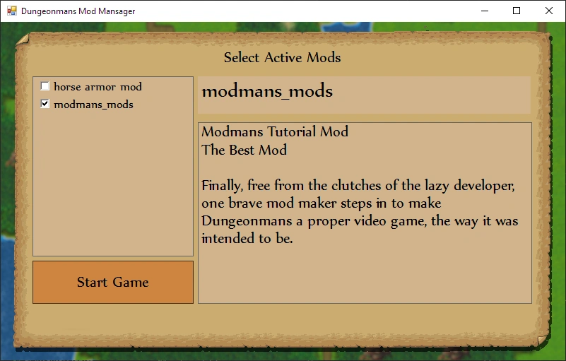 Mod Packages | Dungeonmans Wiki | Fandom
