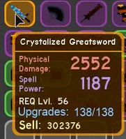 Crystalized Greatsword | DungeonQuestRoblox Wiki | Fandom
