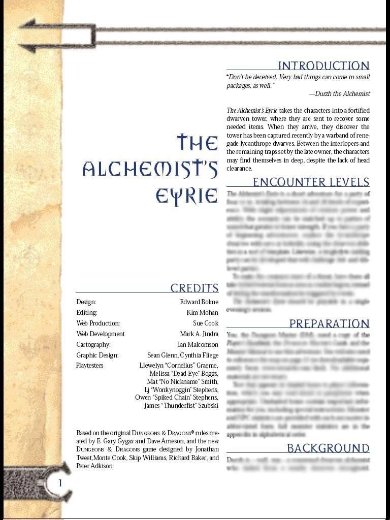 The Alchemist's Eyrie | Dungeons & Dragons Lore Wiki | Fandom