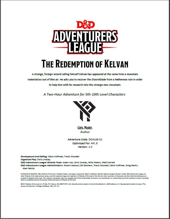 The Redemption of Kelvan | Dungeons & Dragons Lore Wiki | Fandom