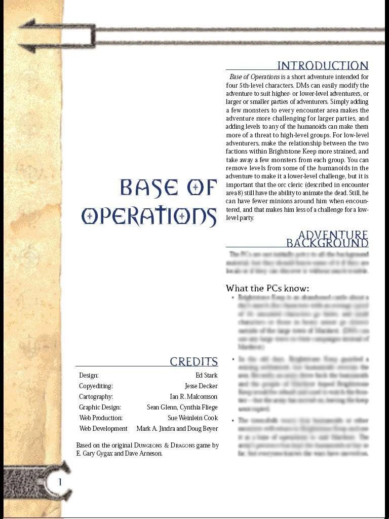 Base of Operations | Dungeons & Dragons Lore Wiki | Fandom