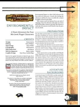 Environmental Impact | Dungeons & Dragons Lore Wiki | Fandom