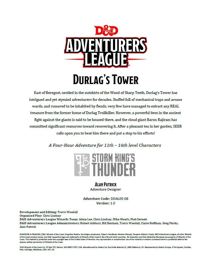 Durlag's Tower | Dungeons & Dragons Lore Wiki | Fandom