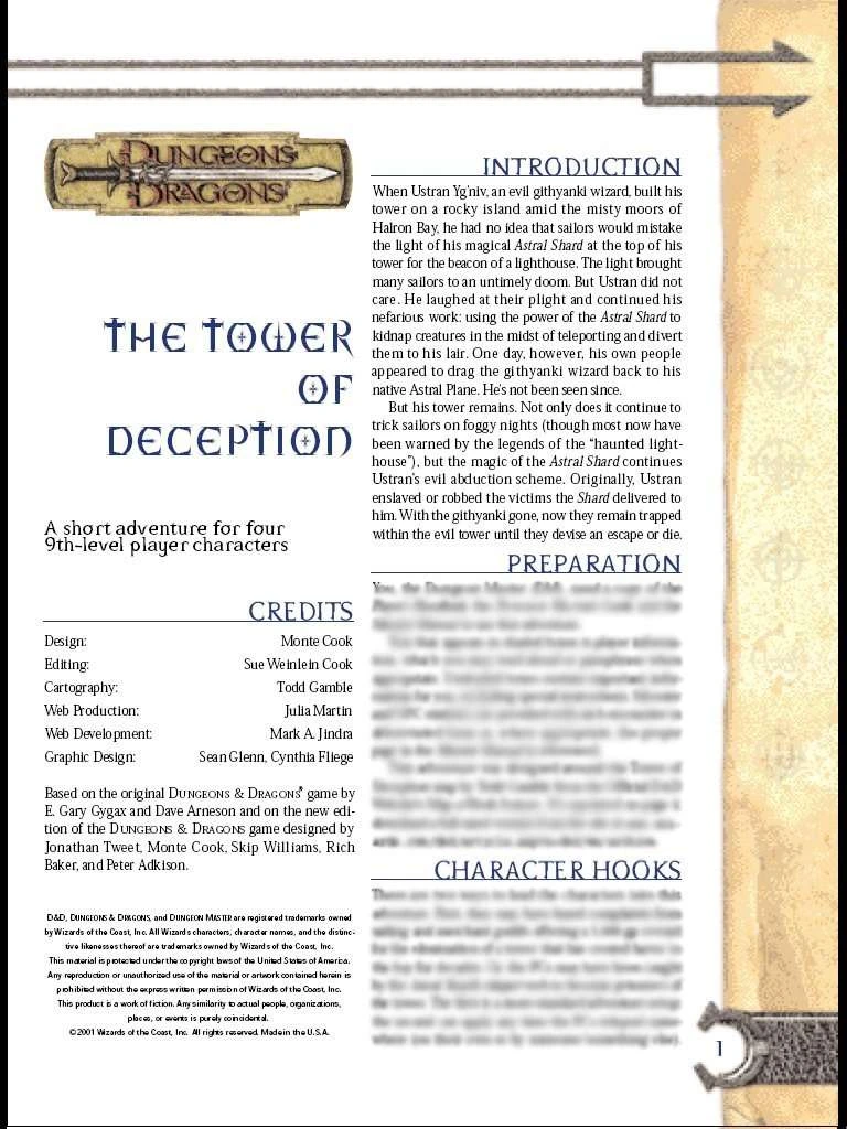 The Tower of Deception | Dungeons & Dragons Lore Wiki | Fandom