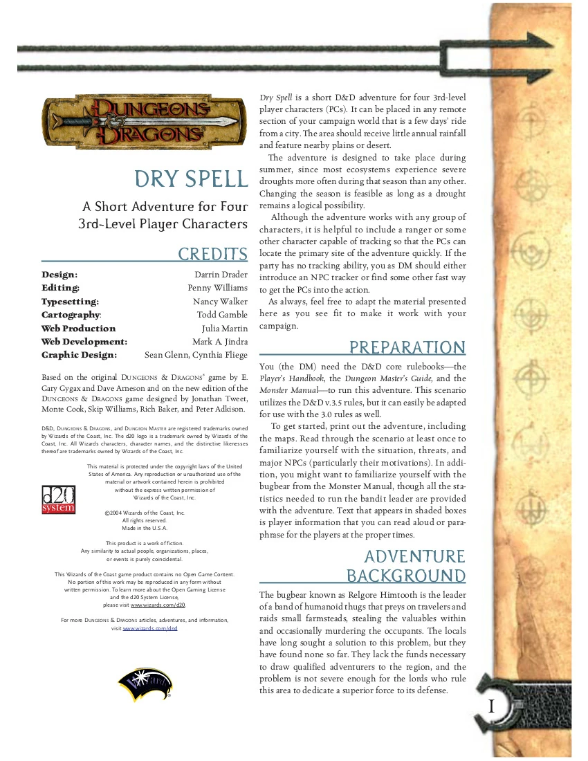 Dry Spell | Dungeons & Dragons Lore Wiki | Fandom