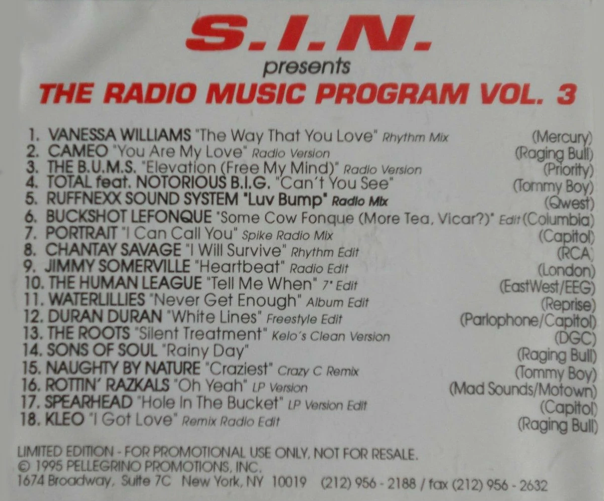 S.I.N. Presents The Radio Music Program Vol. 3 | Duran Duran Wiki | Fandom