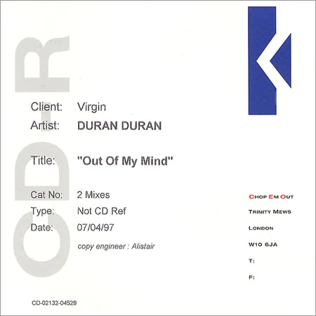 Out of My Mind - UK (CD-R Promo) | Duran Duran Wiki | Fandom