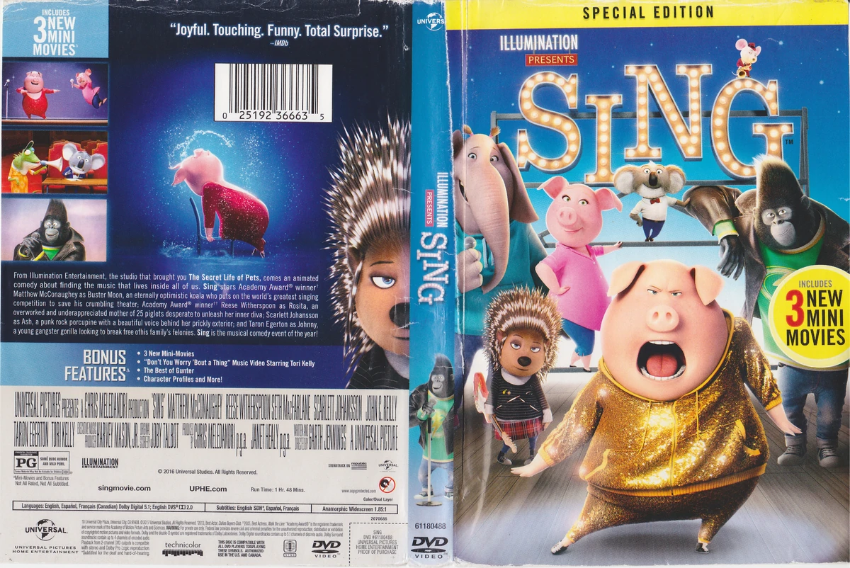 Sing | DVD/BD/UHD Database Wiki | Fandom