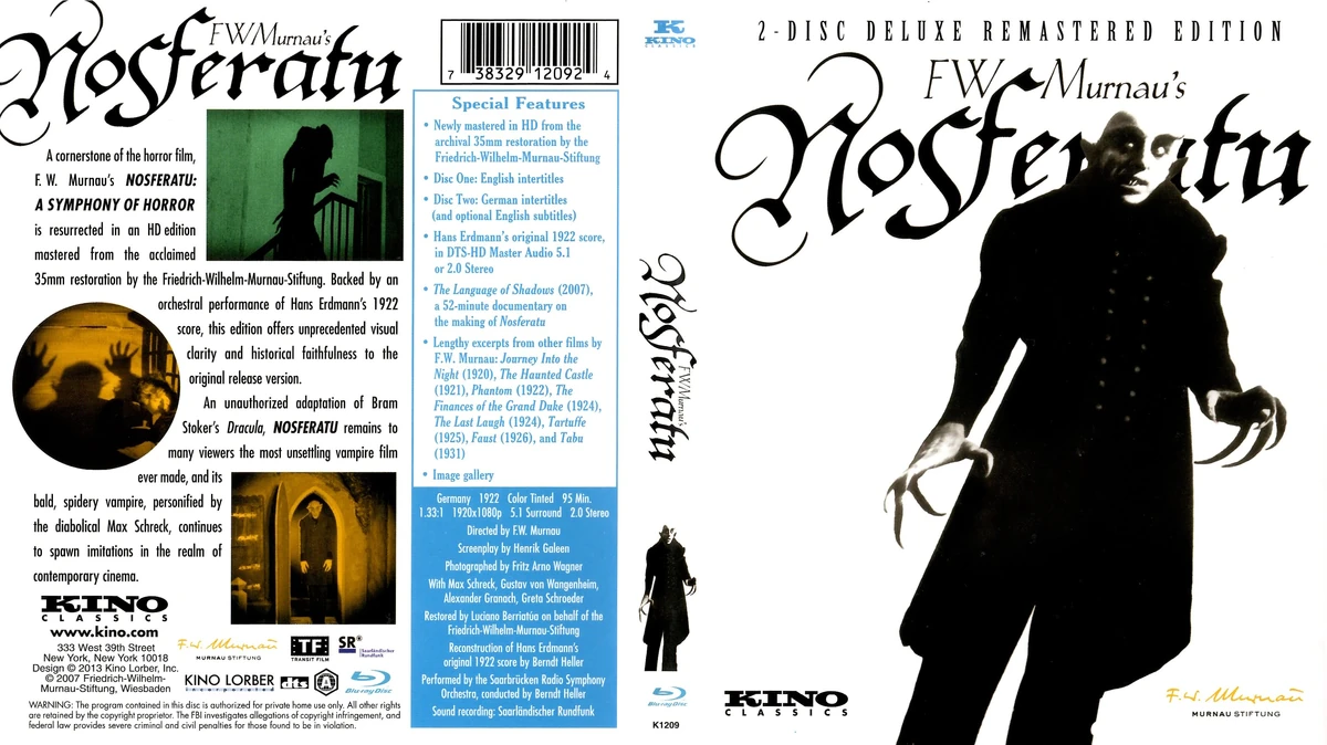 Nosferatu: 2-Disc Deluxe Remastered Edition | DVD Database | Fandom