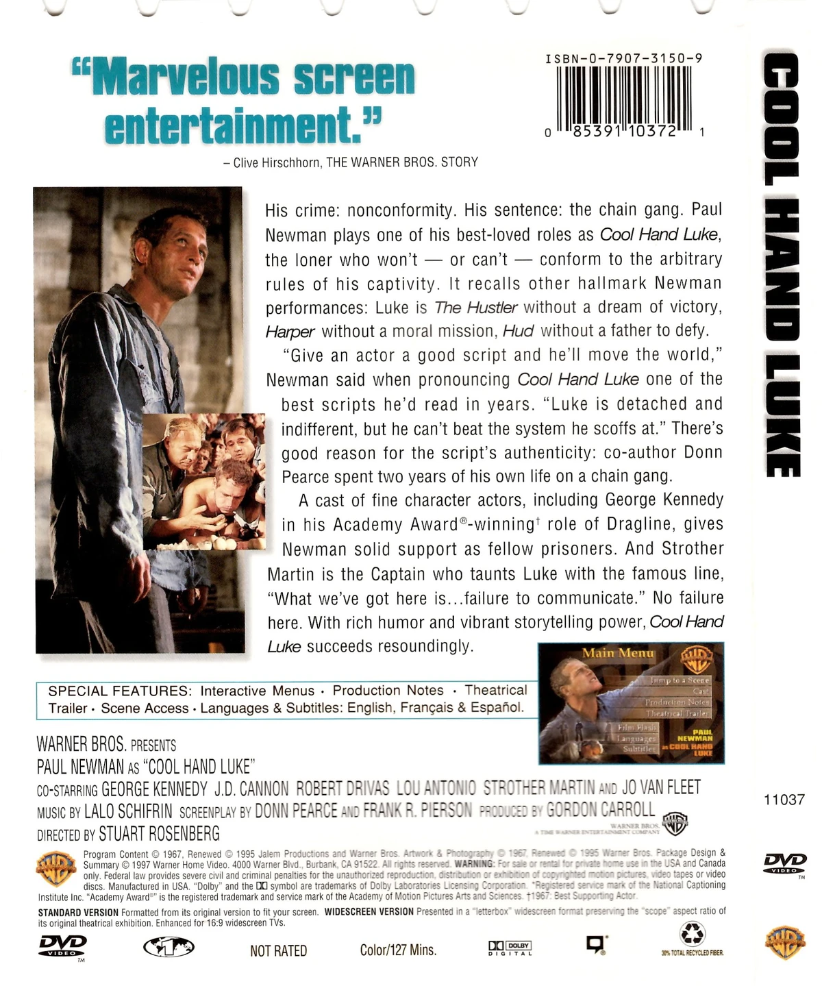 Cool Hand Luke | DVD Database | Fandom