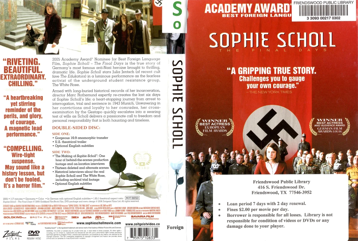 Sophie Scholl: The Final Days | DVD Database | Fandom