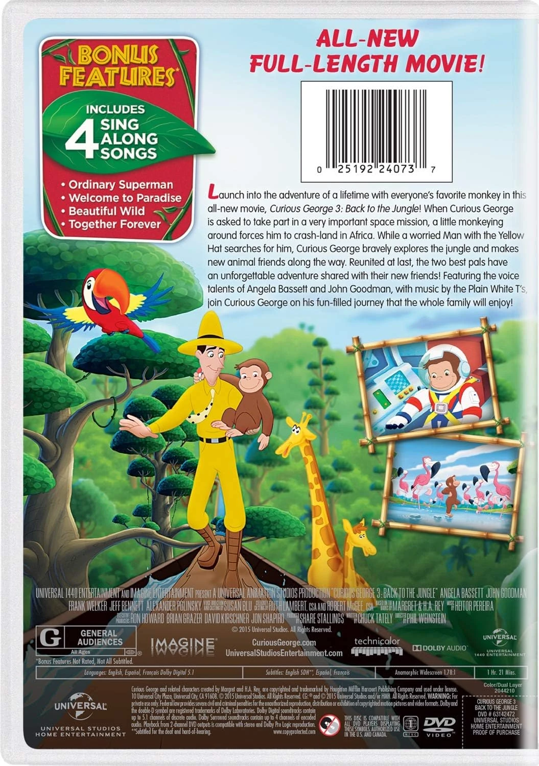 Curious George 3: Back to the Jungle | DVD Database | Fandom
