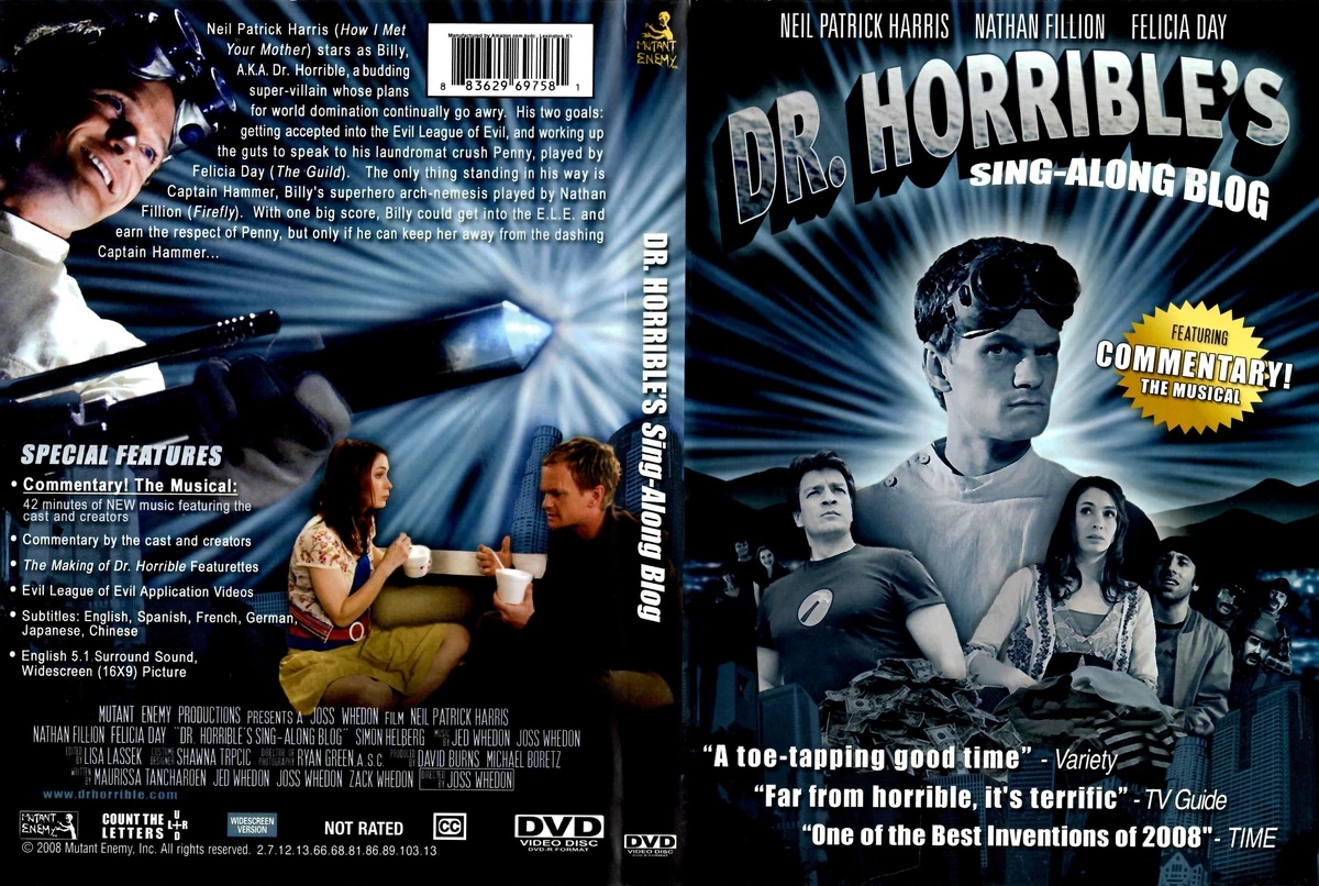 Dr. Horrible's Sing-Along Blog | DVD Database | Fandom