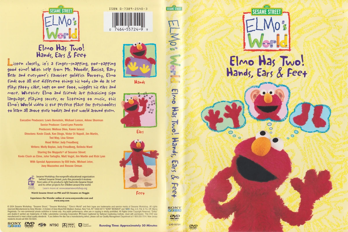 Elmo’s World: Elmo Has Two!: Hands, Ears and Feet | DVD Database | Fandom