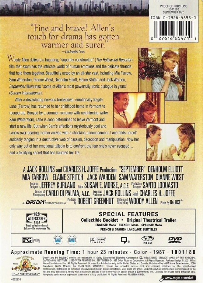 September | DVD Database | Fandom