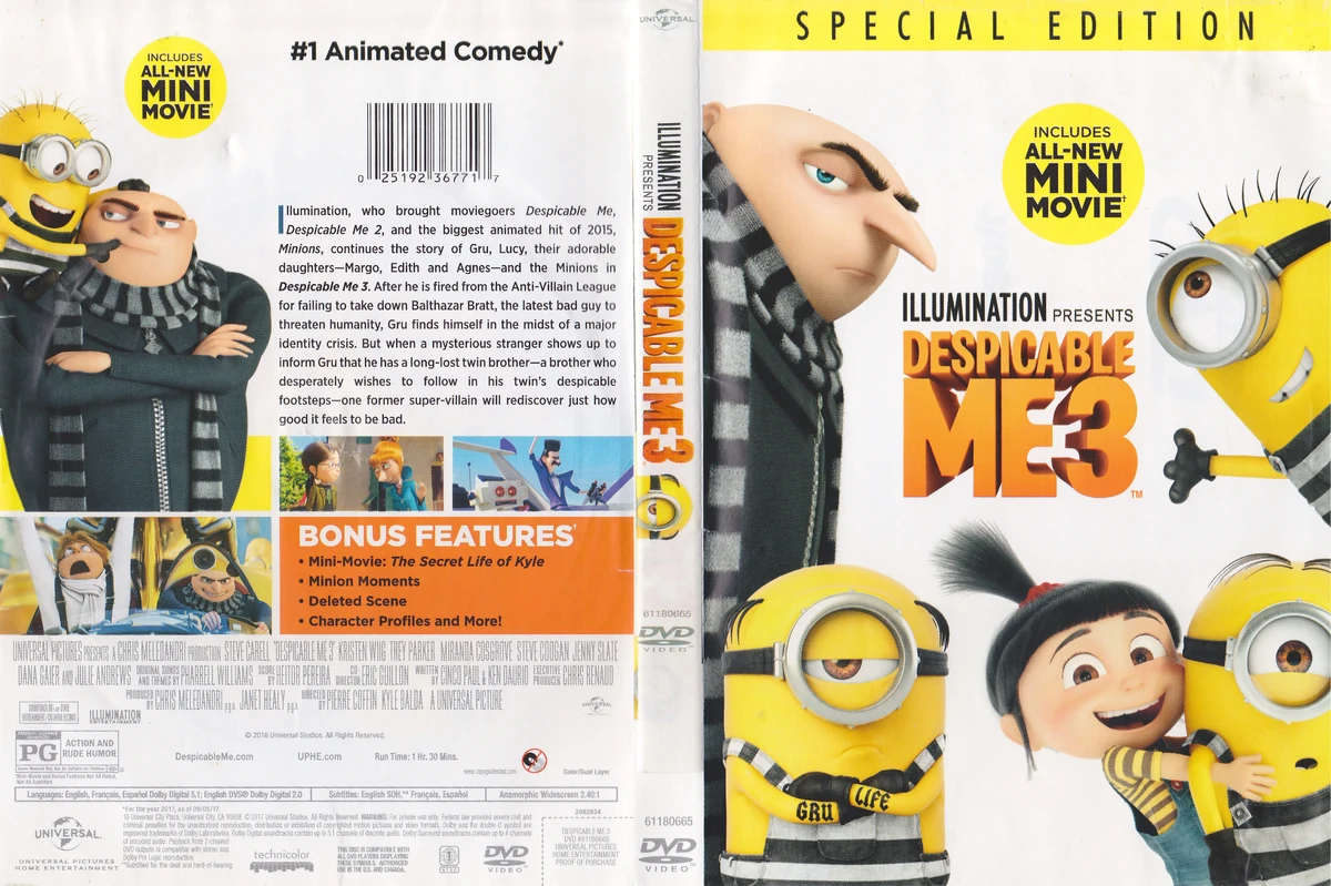 Despicable Me 3 | DVD Database | Fandom