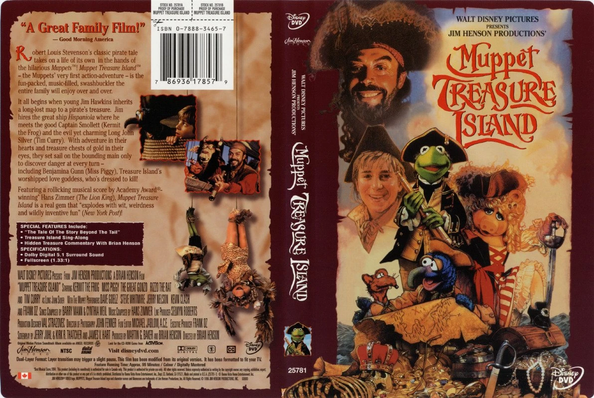 Muppet Treasure Island/DVD/Region 1/June 4, 2002 | DVD Database | Fandom