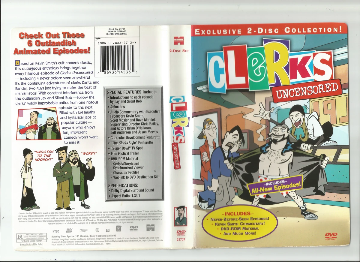 Clerks: The Animated Series: Uncensored | DVD Database | Fandom