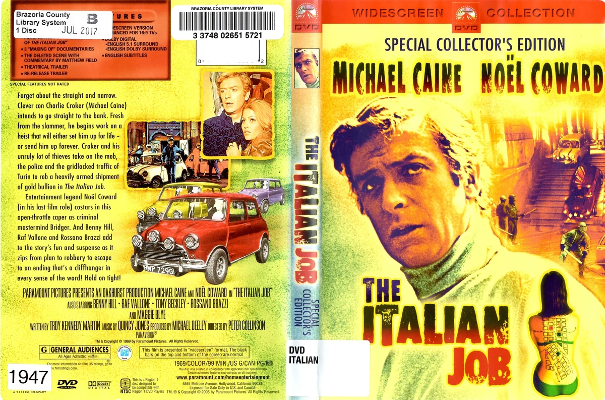 The Italian Job (1969) | DVD Database | Fandom