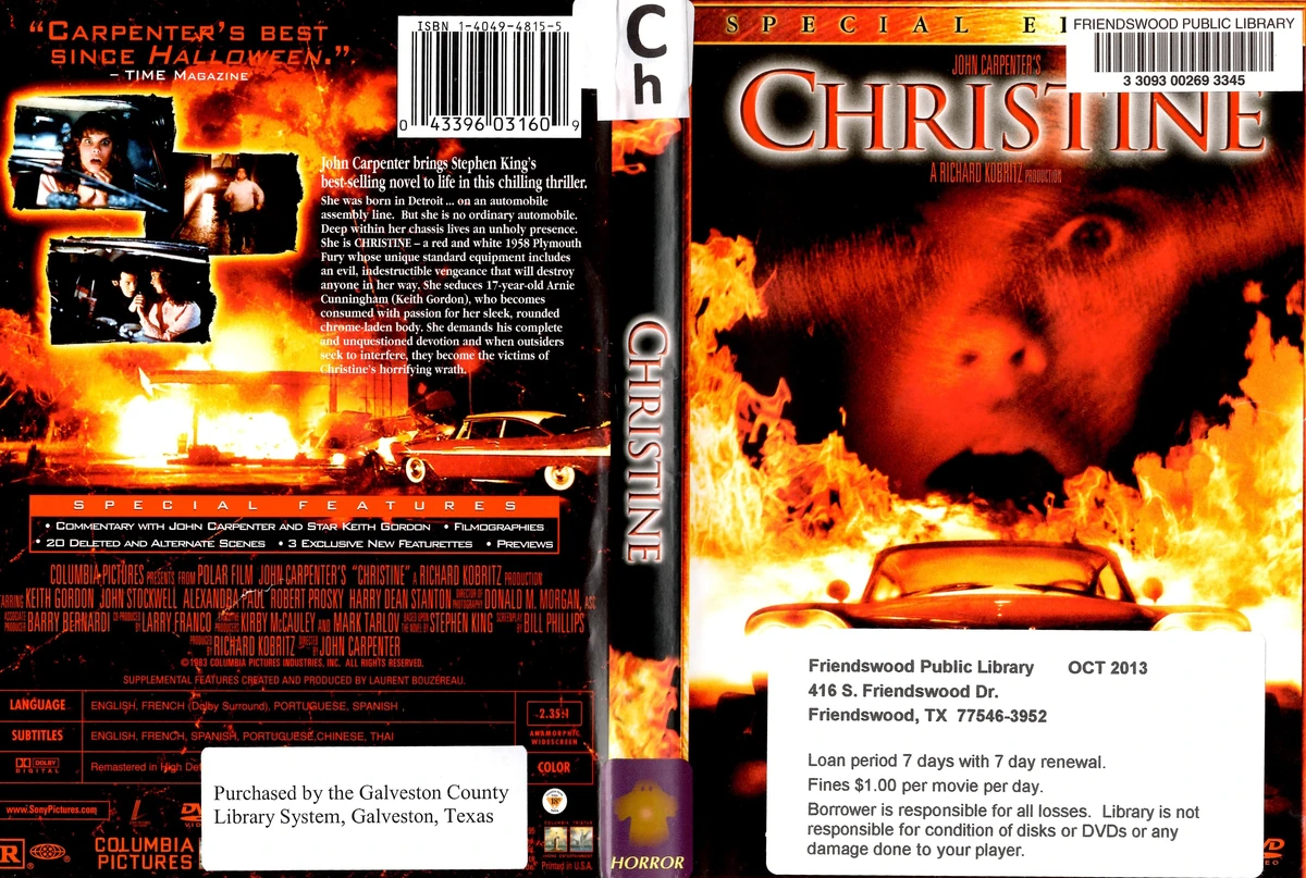 Christine: Special Edition | DVD Database | Fandom