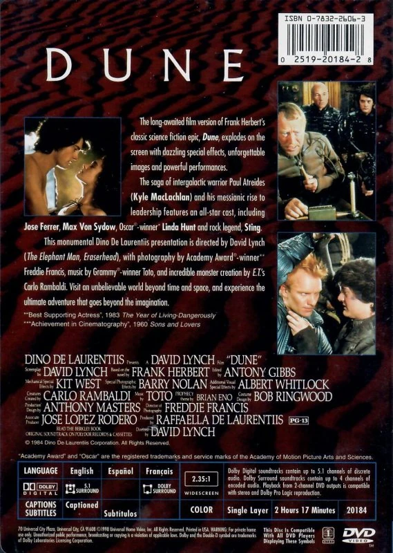 Dune (1984) | DVD Database | Fandom