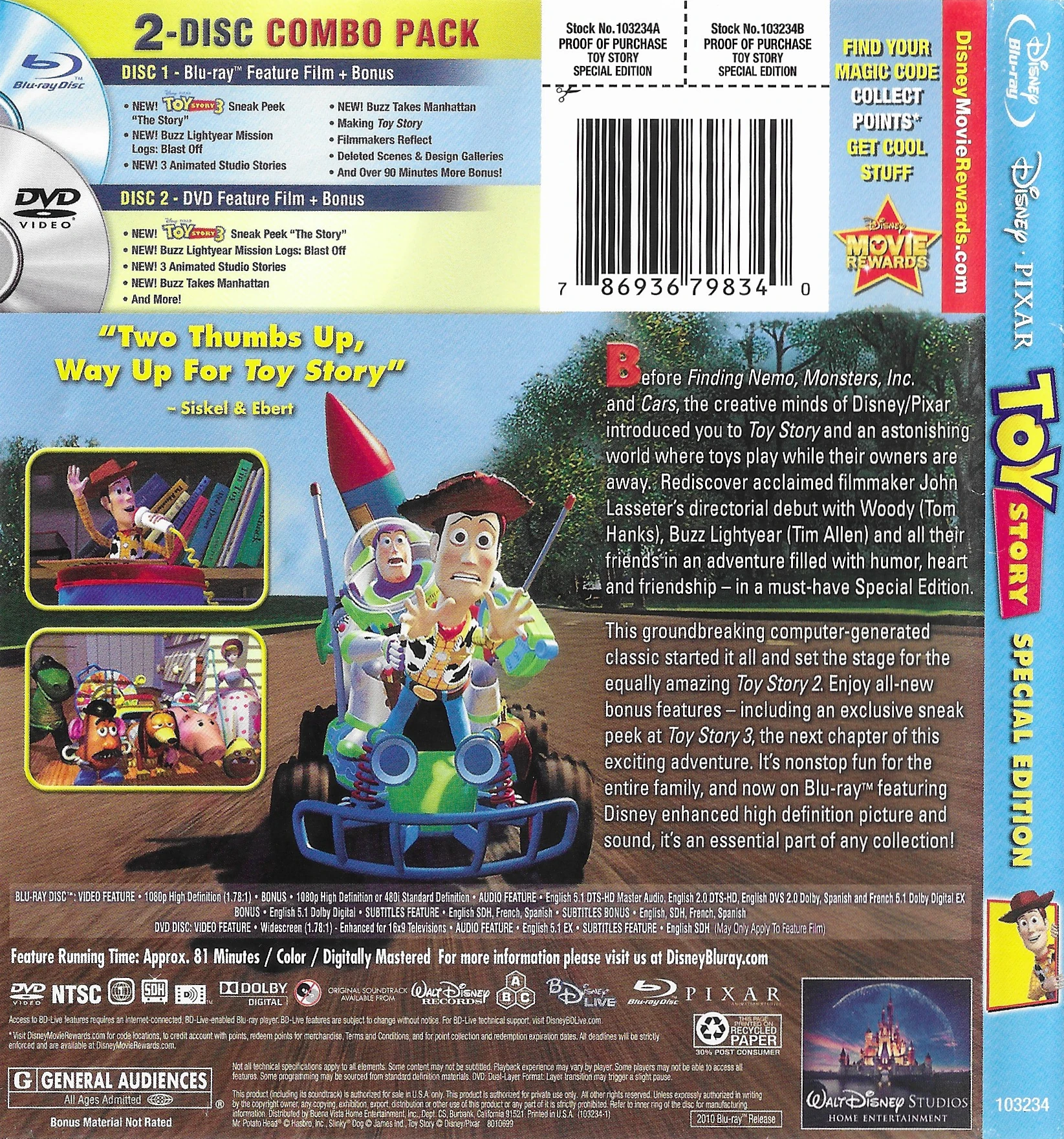 Toy Story 10 årsjubileumsutgave Dvd Meny