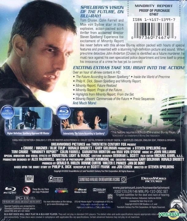 Minority Report (Blu-ray) | DVD Database | Fandom